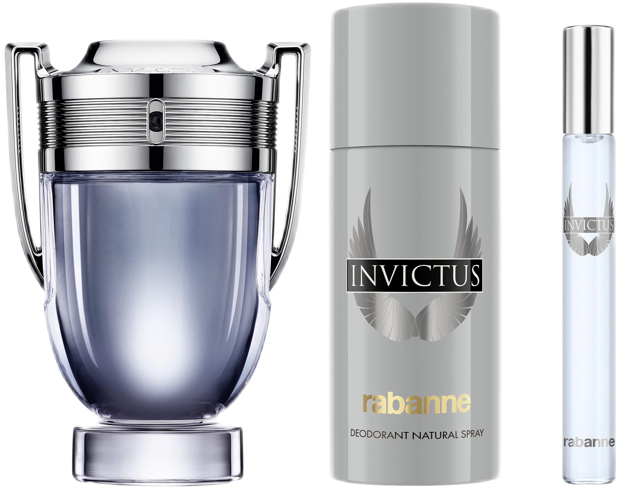 Paco Rabanne Invictus EDT 100ml + 150ml Deodorant Spray + 10ml Mini ...